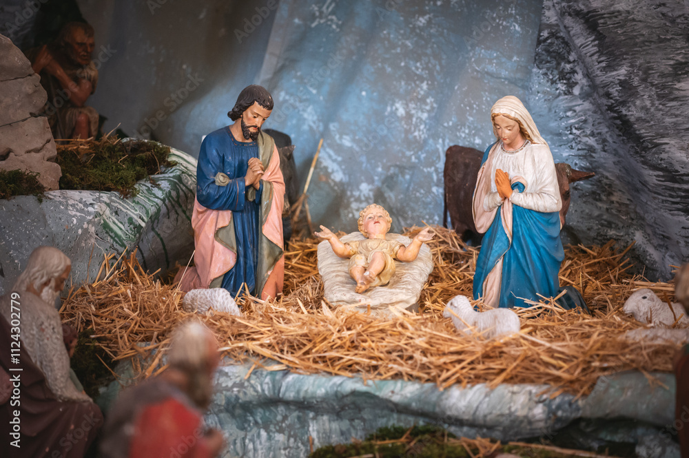 Nativity Scenes of Baby Jesus, Mary, and Joseph: Beautiful Christmas ...