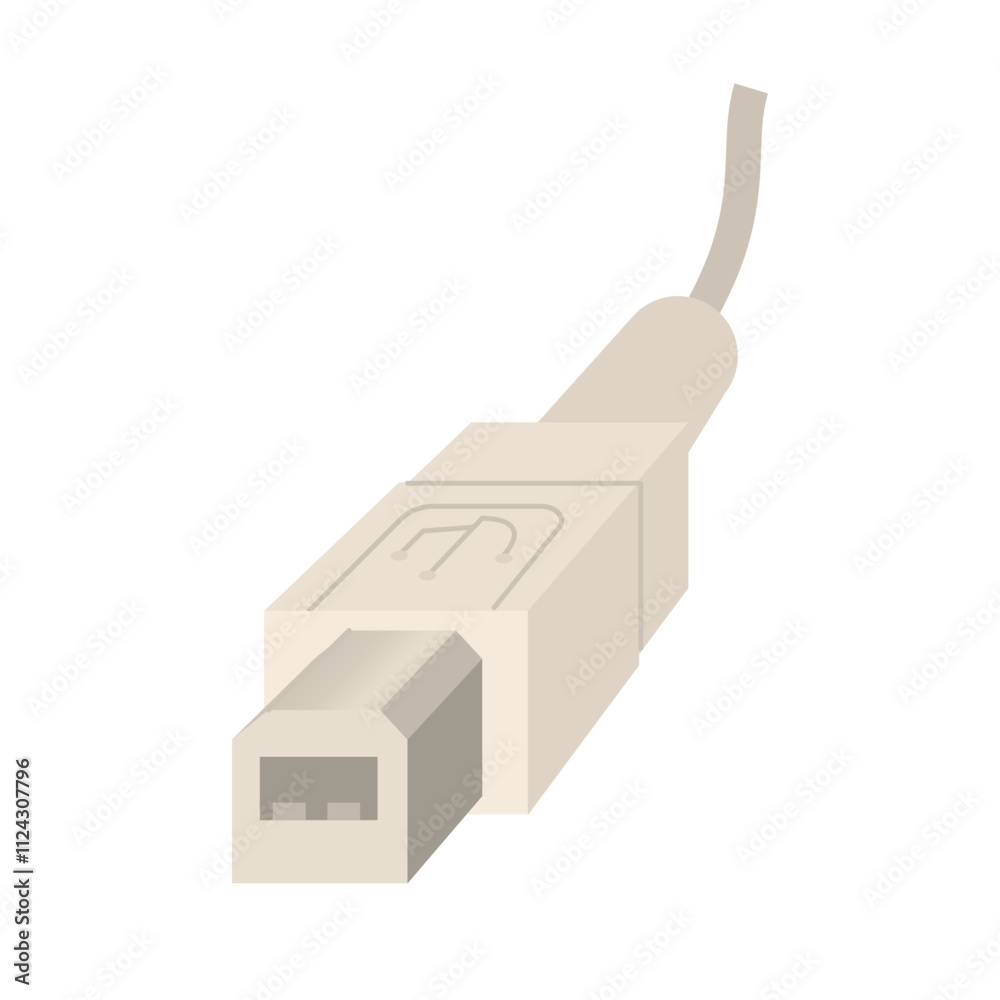USB Type-B. Connector for devices such as printers and some external ...