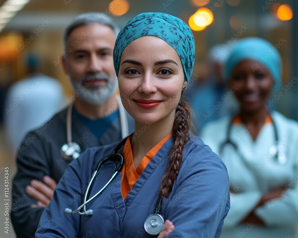 Diverse Healthcare Team Celebrating International Universal Health ...