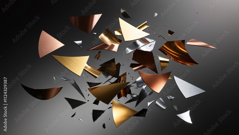 AI-Generated Shattered Metal Fragments Backgrounds for Adobe ...