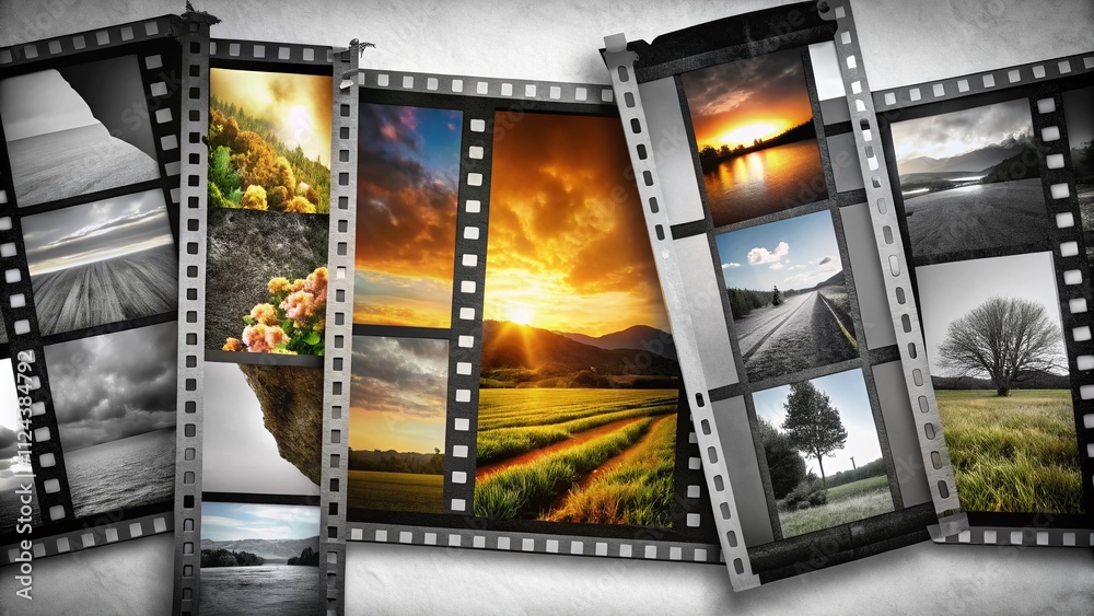 Vintage Medium Format Contact Sheet Placeholder - Analogue Photo Test ...