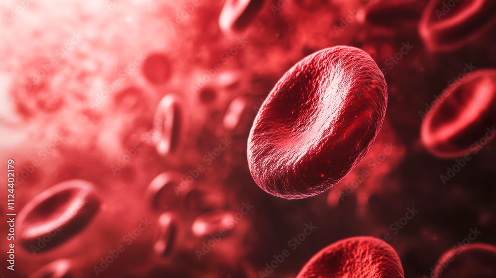 Red blood human cell 3d model anatomy. Stock Illustration | Adobe Stock