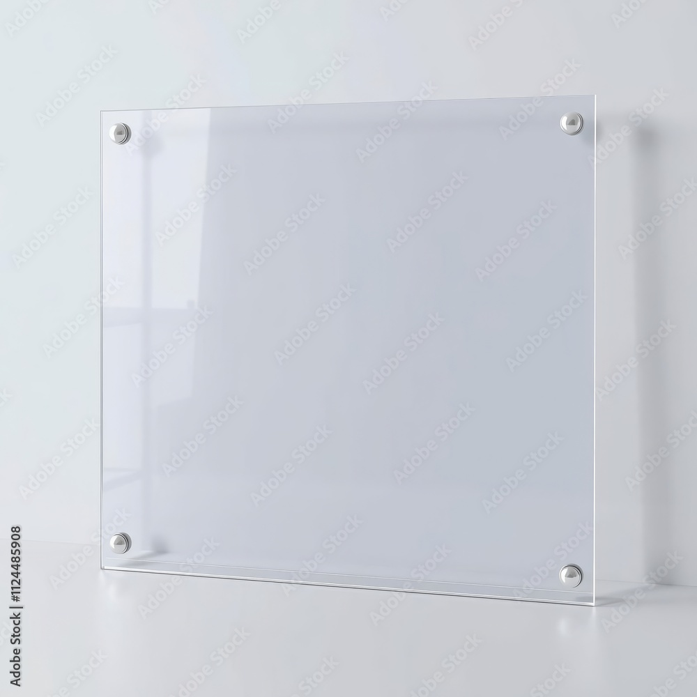 Sleek transparent acrylic frame, Minimalist wall-mounted display ...