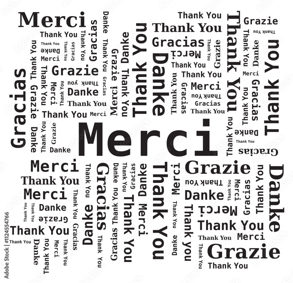 Merci - Thank you - Danke - Grazie - Gracias, Nuage de Mots en ...