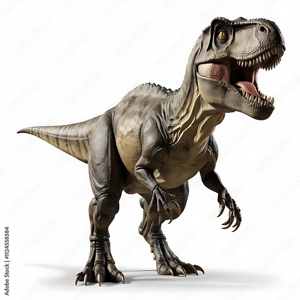 Realistic 3D Tyrannosaurus Rex with Detailed Scales and Sharp Teeth on ...
