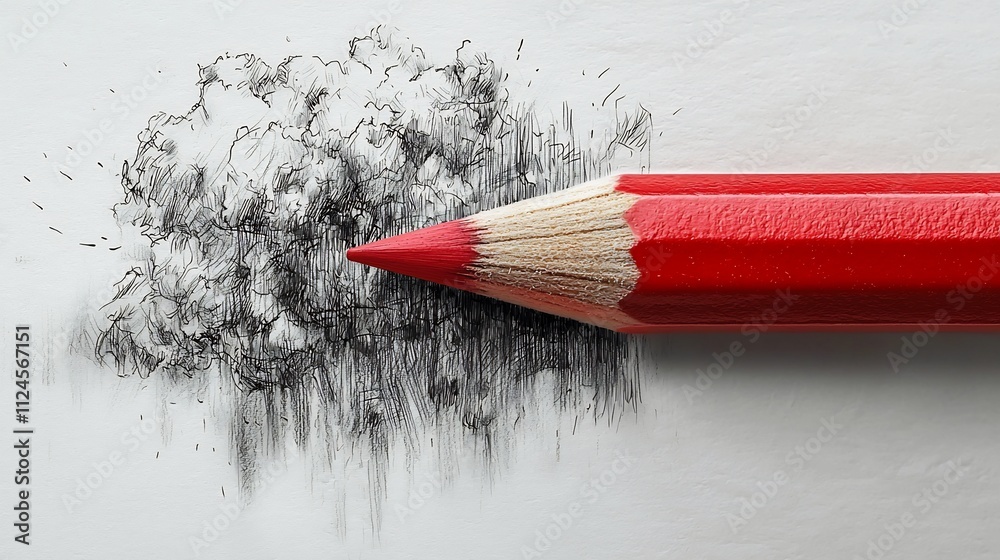 Minimalist Progress Bar Made of Pencil Sketch Transforming into ...
