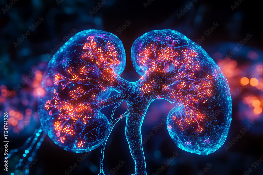 Stunning 3D Render of Human Kidney Anatomy: Detailed Visualization of ...