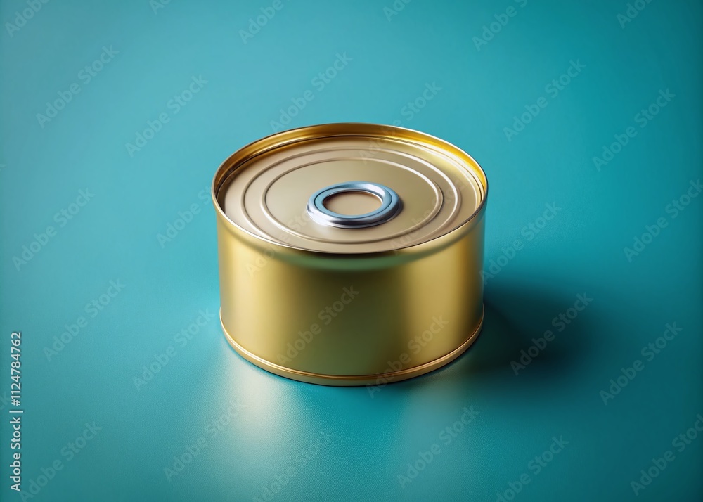 Blank Tin Can Box for Food Bulk Products Packaging Design Mockup in a ...