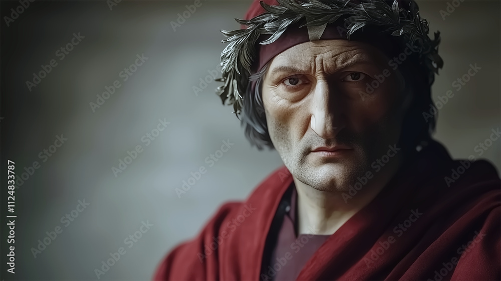 AI facial reconstruction of Dante Alighieri in color based on famous ...
