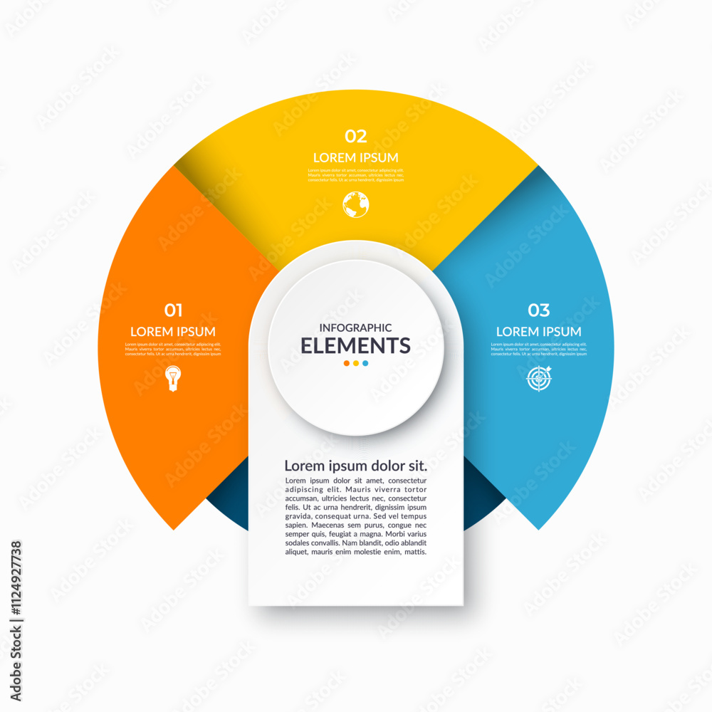 Infographic cycle diagram with 3 steps, parts. Vector infographic ...