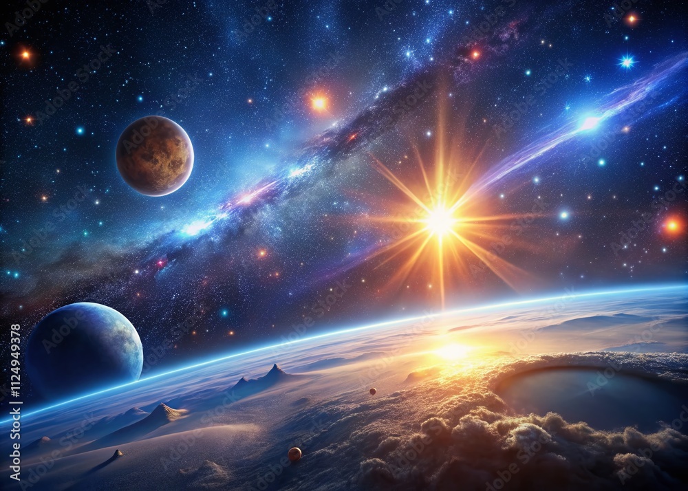 Captivating Space Scene with Dynamic Moving Stars and Space Warp Effect ...