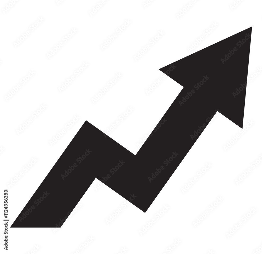 Vector de Stock Up and down graph chart vector icon set. growth ...