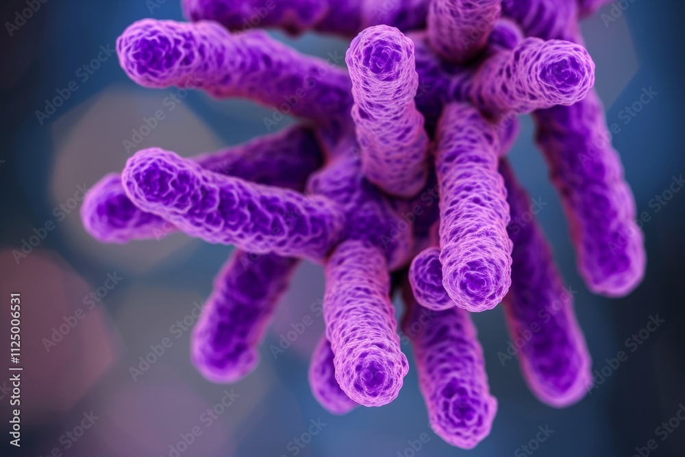 A depiction of Mycoplasma bacterium, showing its microscopic structure ...