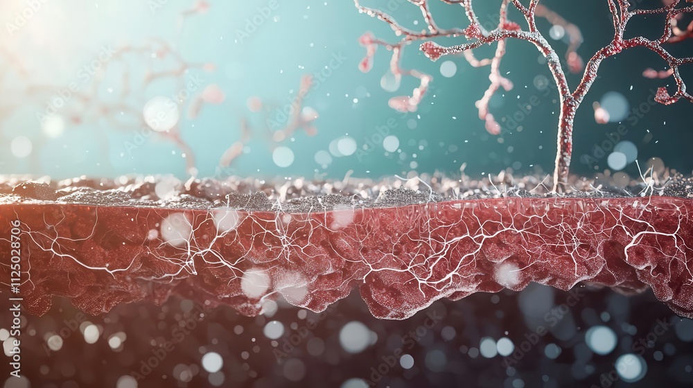 Artistic visualization of the stomatal cycle, showing gas exchange and ...