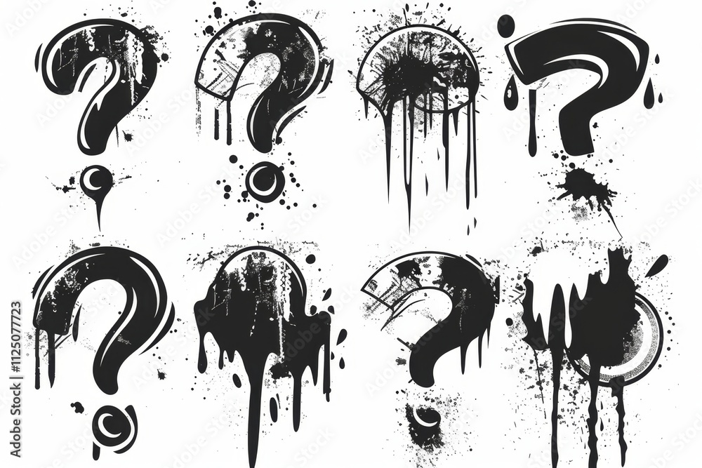 Question mark icon, quiz symbol, interrogation sign, simple rebus ...