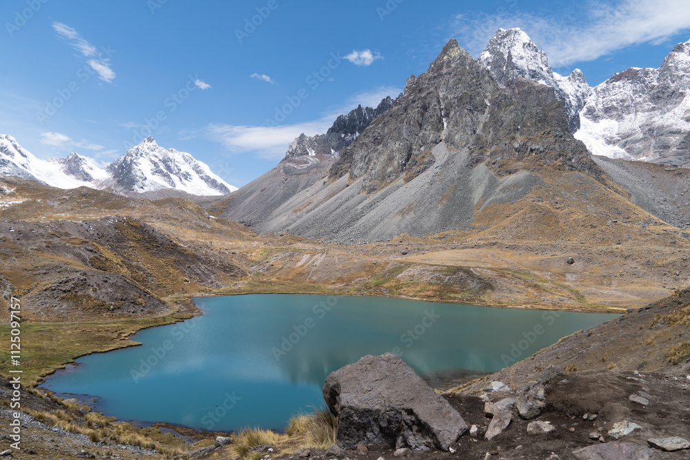 One one many turquoise lagoons along one of the most famous multi-day ...
