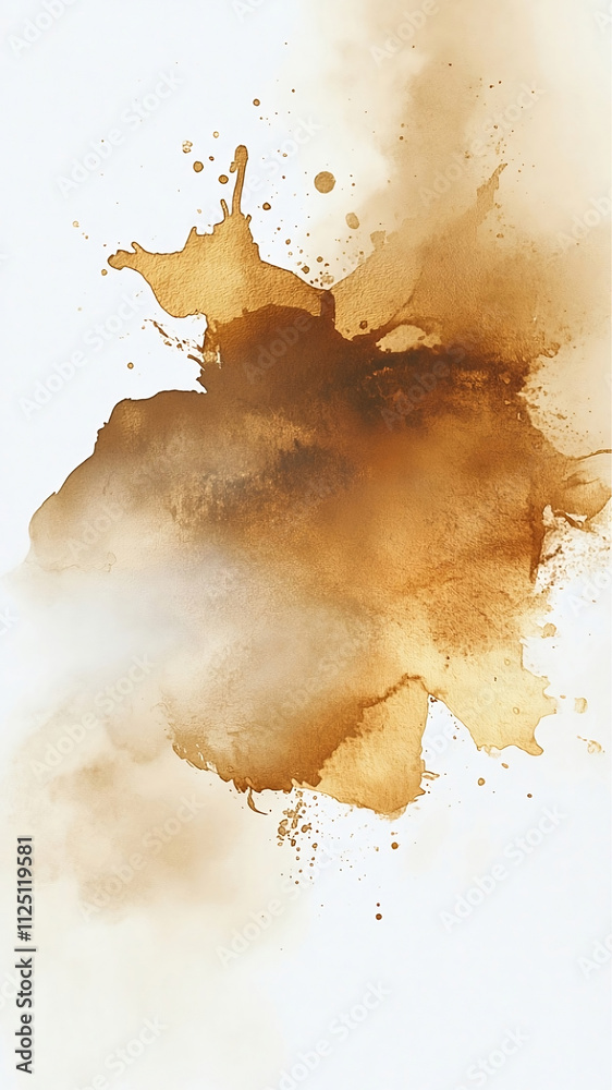 Mocha soft abstract watercolor background.2025 Mocha mousse tone, a ...
