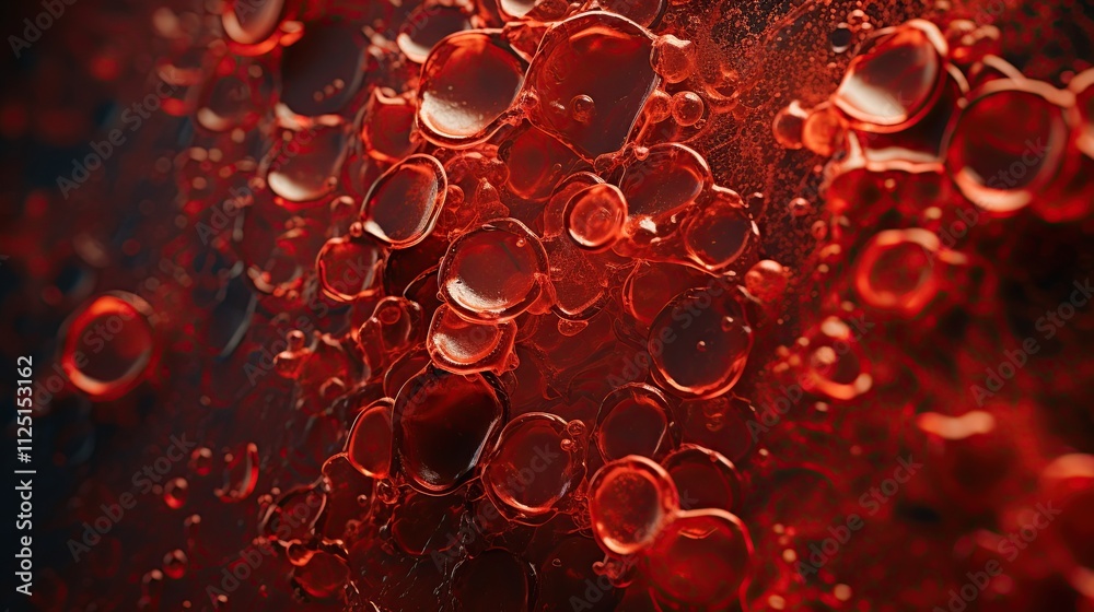 Blood cells under the Electron microscope. Texture, background ...