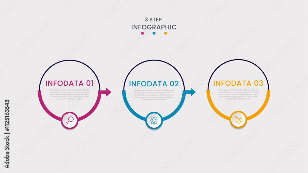 Business data visualization. Process chart. Abstract elements of a ...