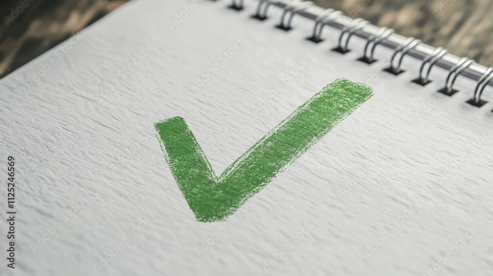 Green Check Mark Graphic on White Background for Confirmation and ...