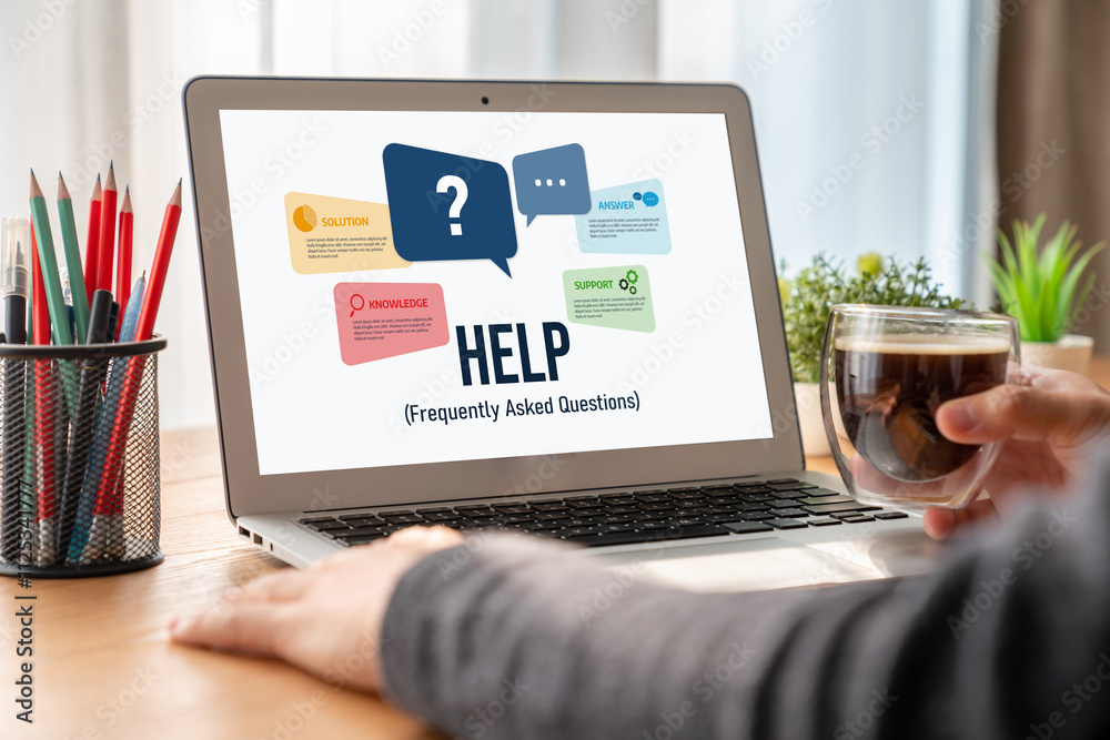 Help screen on the website provide answer to FAQ frequently asked ...