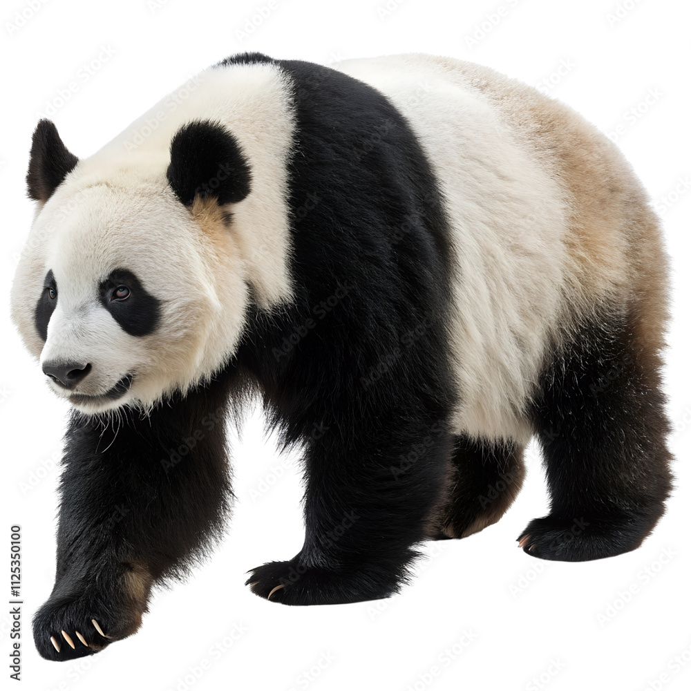 Realistic Panda Bear isolated on transparent background cutout, Png ...