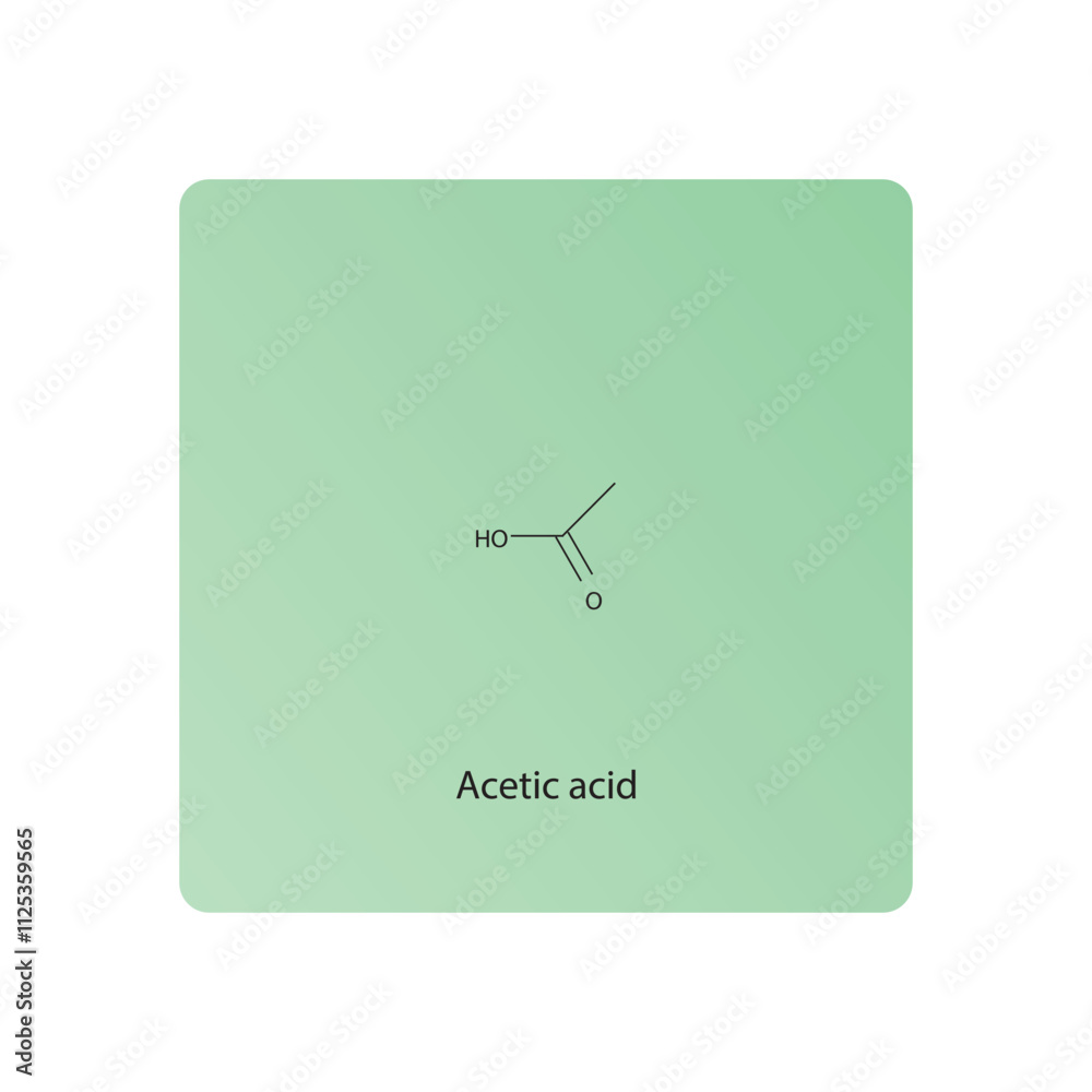 Aacetic acid skeletal structure diagram.aliphatic acid compound ...
