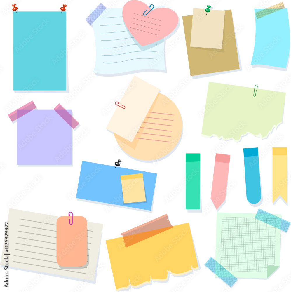 Cartoon sticky notes Stock Vector | Adobe Stock