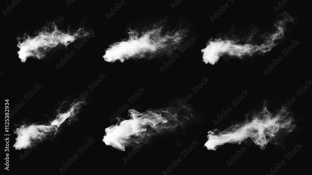 Ilustración de Stock Dust clouds motion. Smoke speed animation vector ...