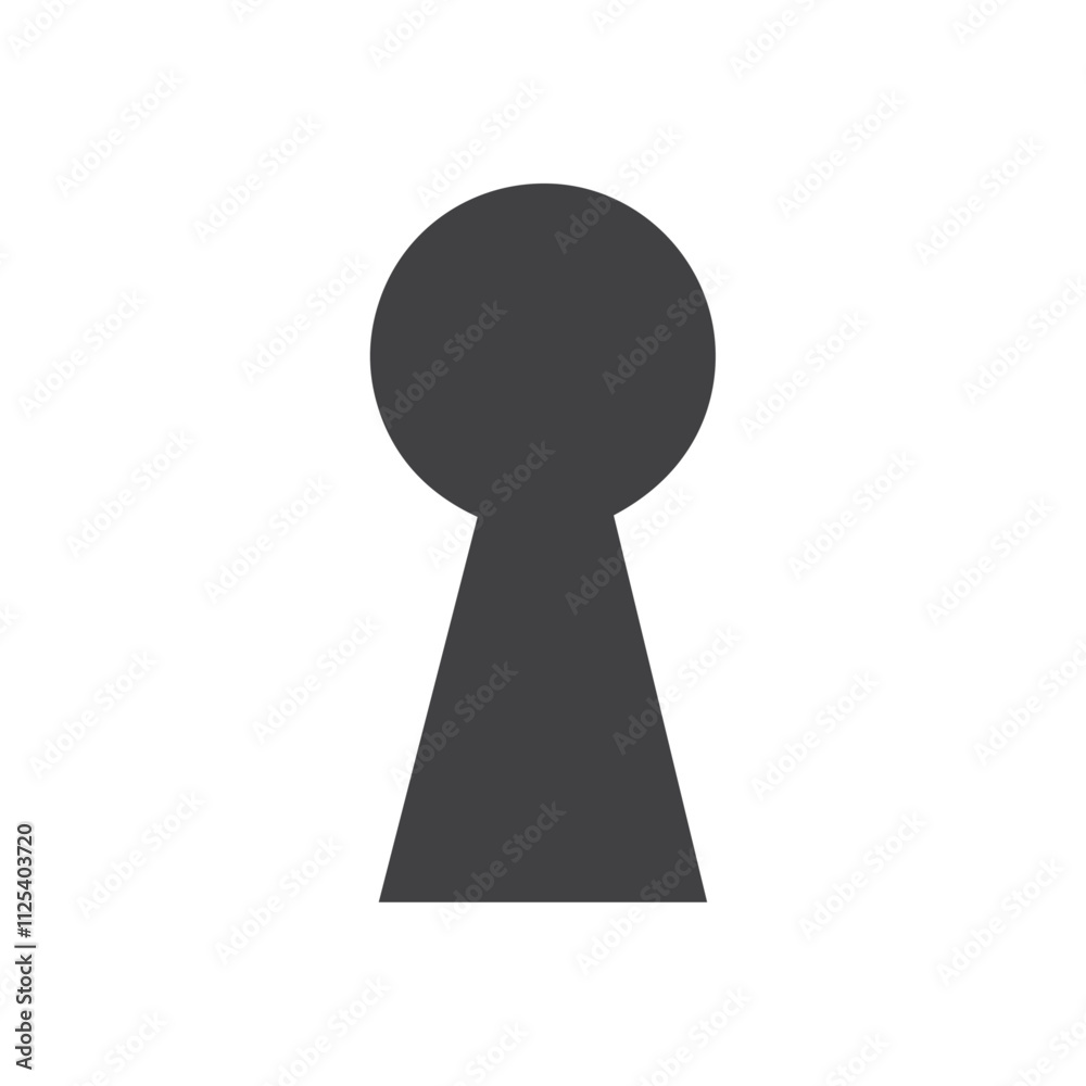 Keyhole icon Vector logo outline Stock Vector | Adobe Stock