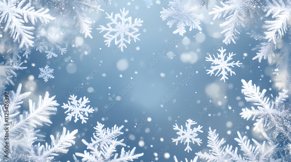 Winter snowflakes png border, transparent background. Frosted ...