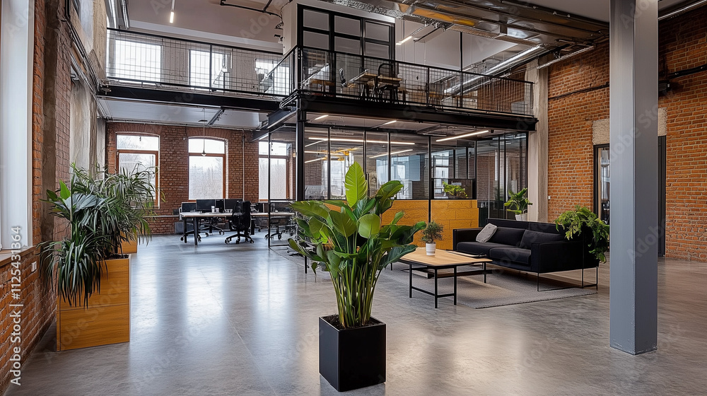 Modern Industrial Office Space Design | Contemporary Open Plan ...