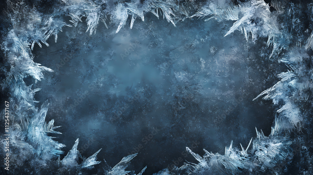 Ice texture overlay with transparent background. Frosted. Illustration ...