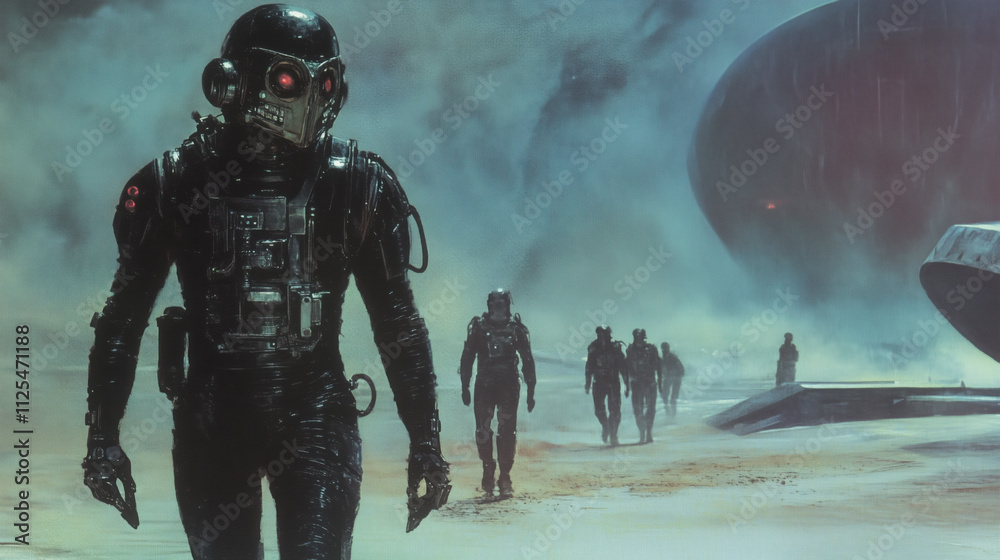 Science fiction, sci-fi, horror, illustration, enslave, slave, human ...