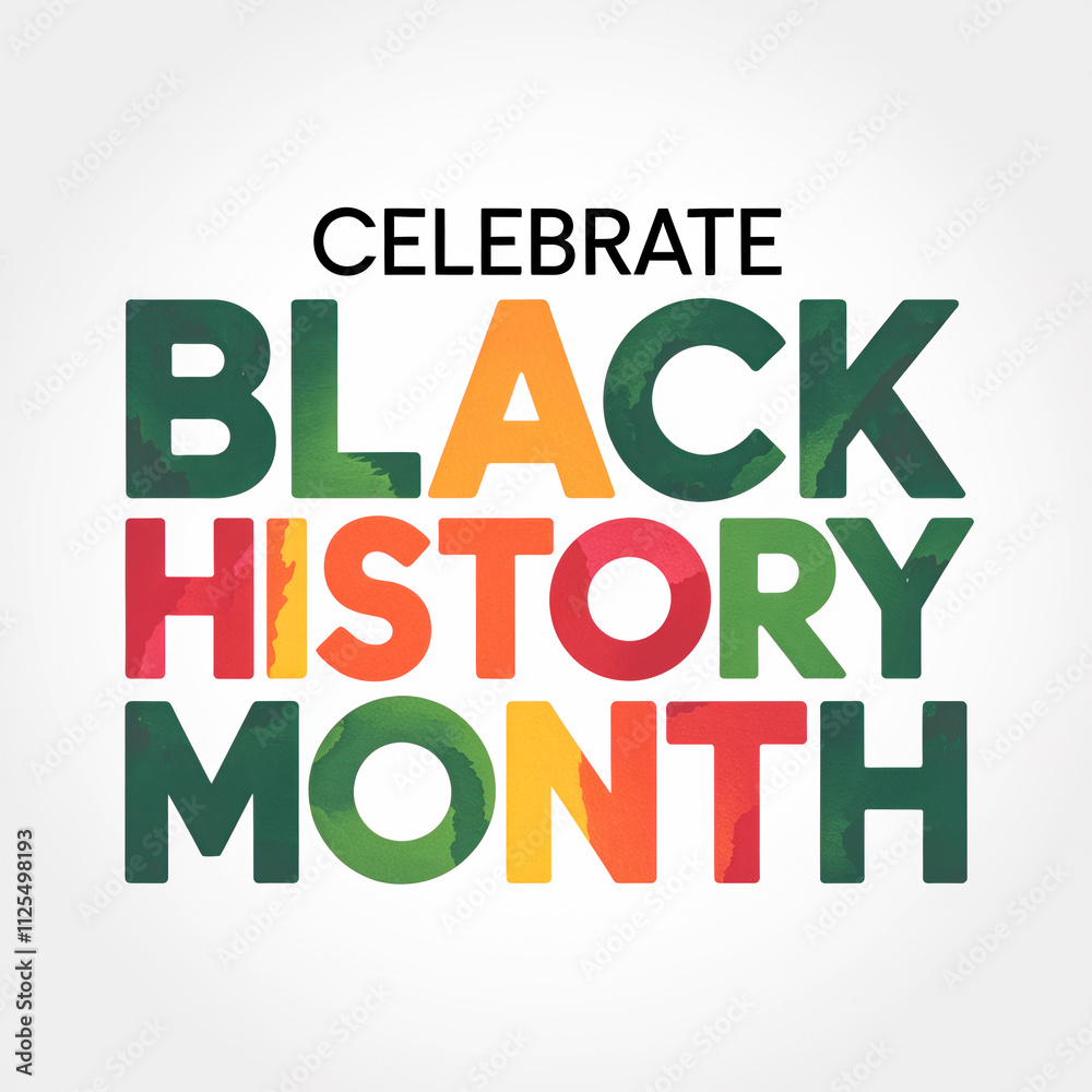Celebrate Black History Month with Bold Typography Stock Illustration ...