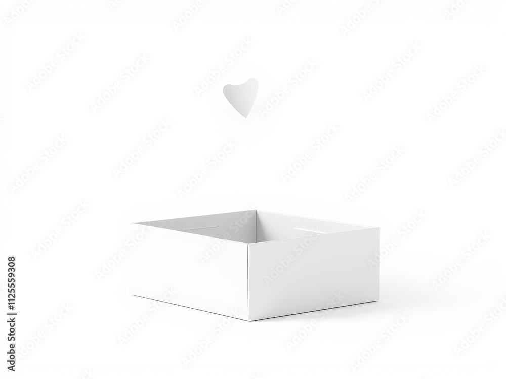 Slide box die cut mock up template vector with closed lid and sliding ...