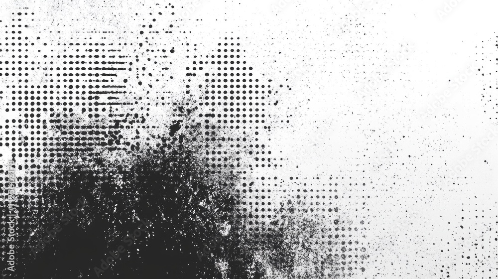 Grunge halftone gradient background. Faded grit texture. White and ...