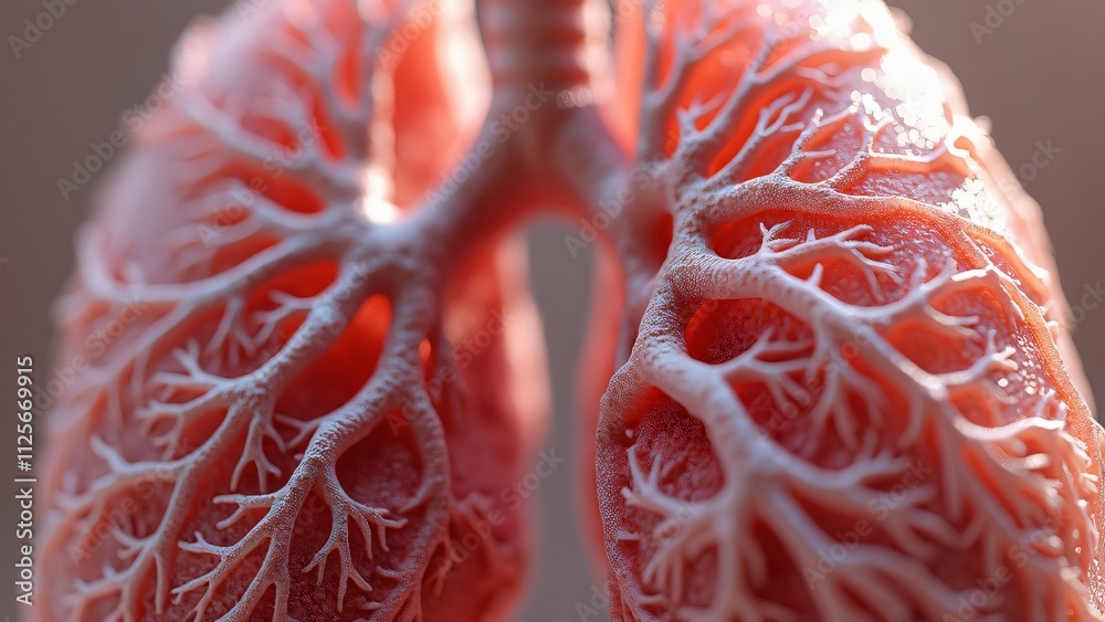 Highly Detailed Human Lung Rendering, Bronchioles and Spongy Texture ...