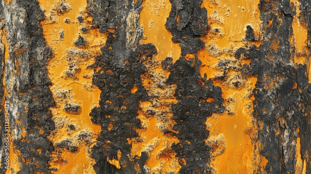 Textured bark of fire resistant Pinus canariensis affected by wildfire ...