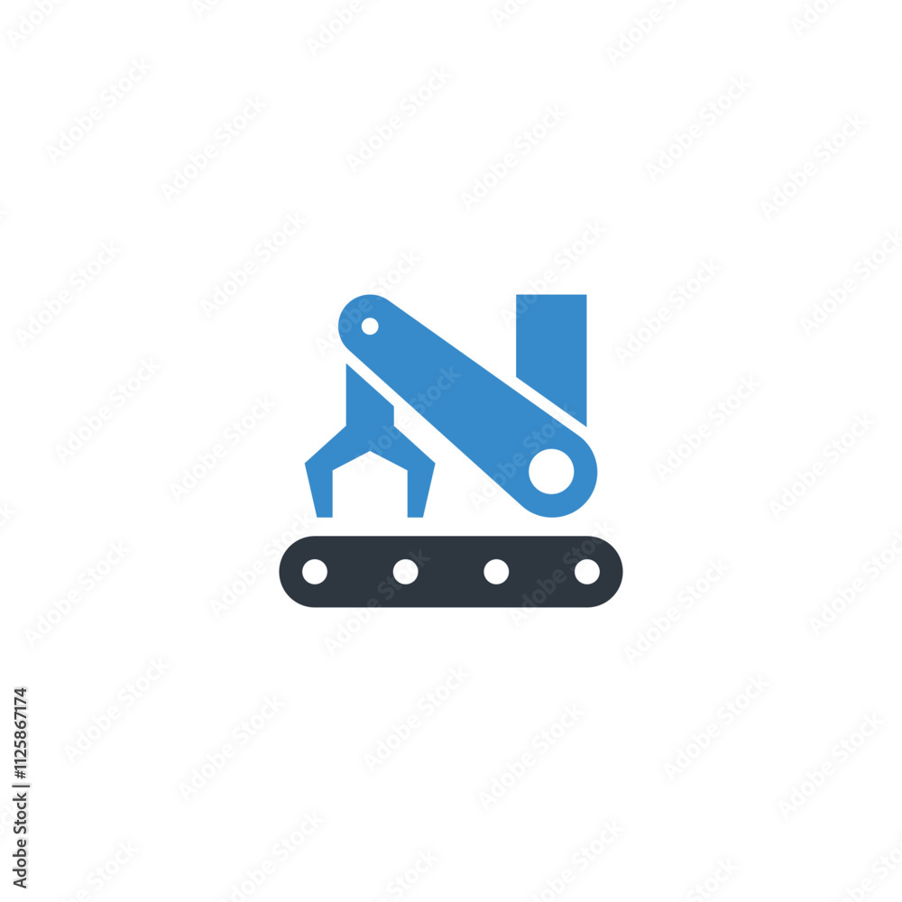 Letter N Robot Arm Logo. Vector Stok Robotic Manipulator Arm Logo ...