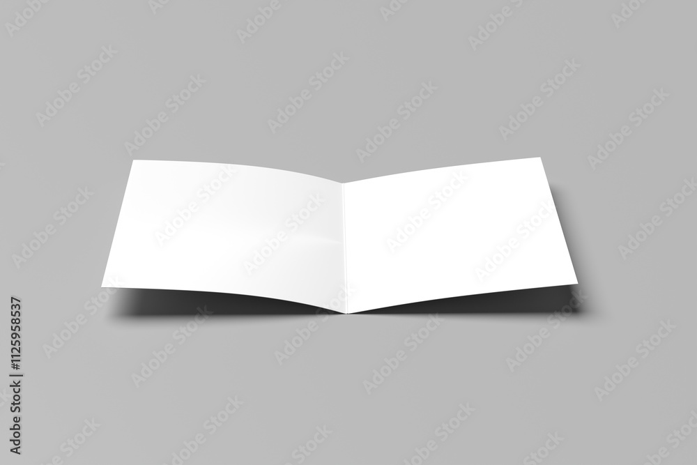 Blank opened magazine template. Open book page clean booklet or ...