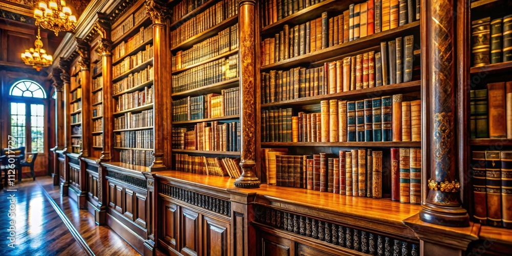 Stunning Library Bookshelf Photography: Wooden Shelves, Books, Reading ...