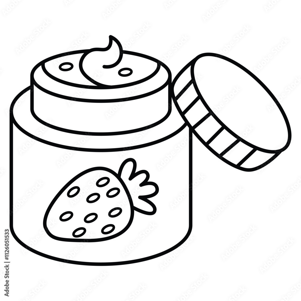 Hand Drawn Cute Cosmetics Coloring Book Vector Illustration. Bold and ...