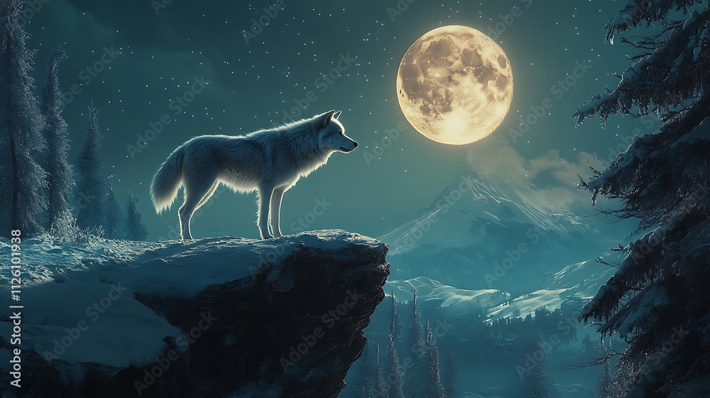 Epic Majestic Wolf Standing 4K Wallpaper for Desktop Use Stock ...