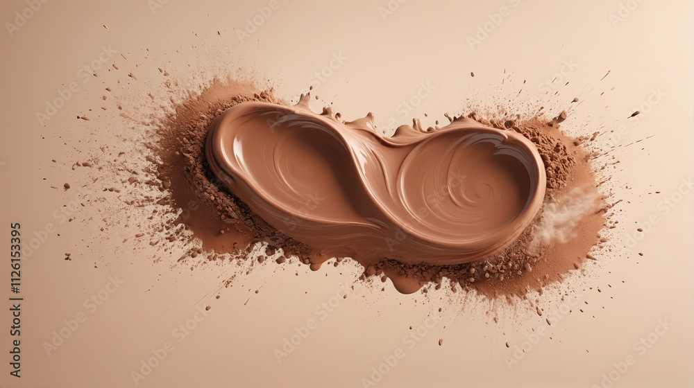 Mocha Mousse Explosion: A dynamic and explosive image of a splash ...