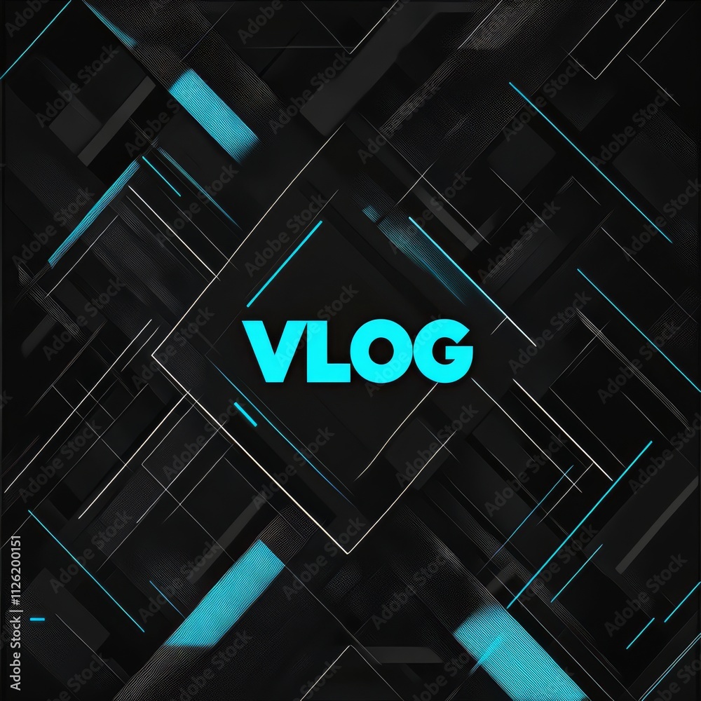 Vlog Intro: Modern and futuristic, this dynamic graphic design features ...