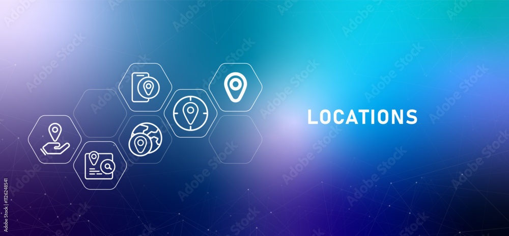 Location map locator map pin pointer place illustration design icons ...