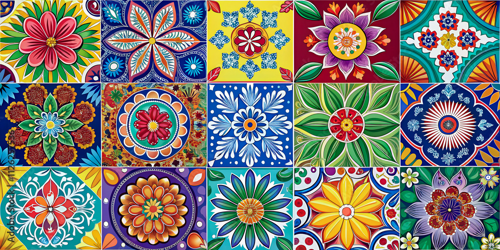 Mexican Talavera Tiles: A vibrant collection of hand-painted Talavera ...