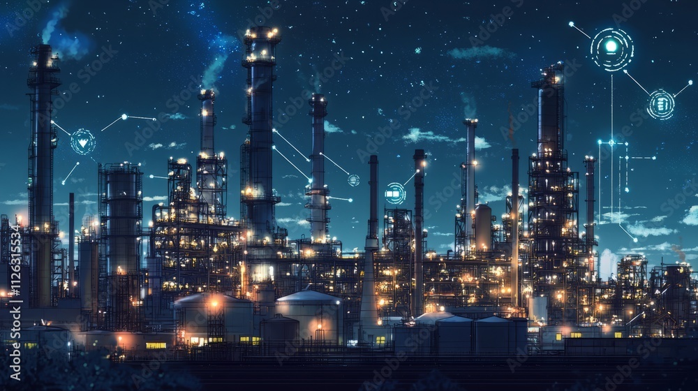 Digital twin technology being used in an industrial setting, such as an ...