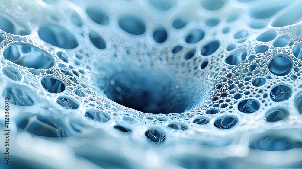 Intricate blue bubble formation showcasing organic textures and fluid ...
